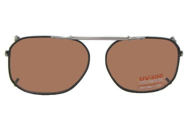 Modified Av Shape Amber Non Polarized Clip On Sunglasses Sunglass Rage